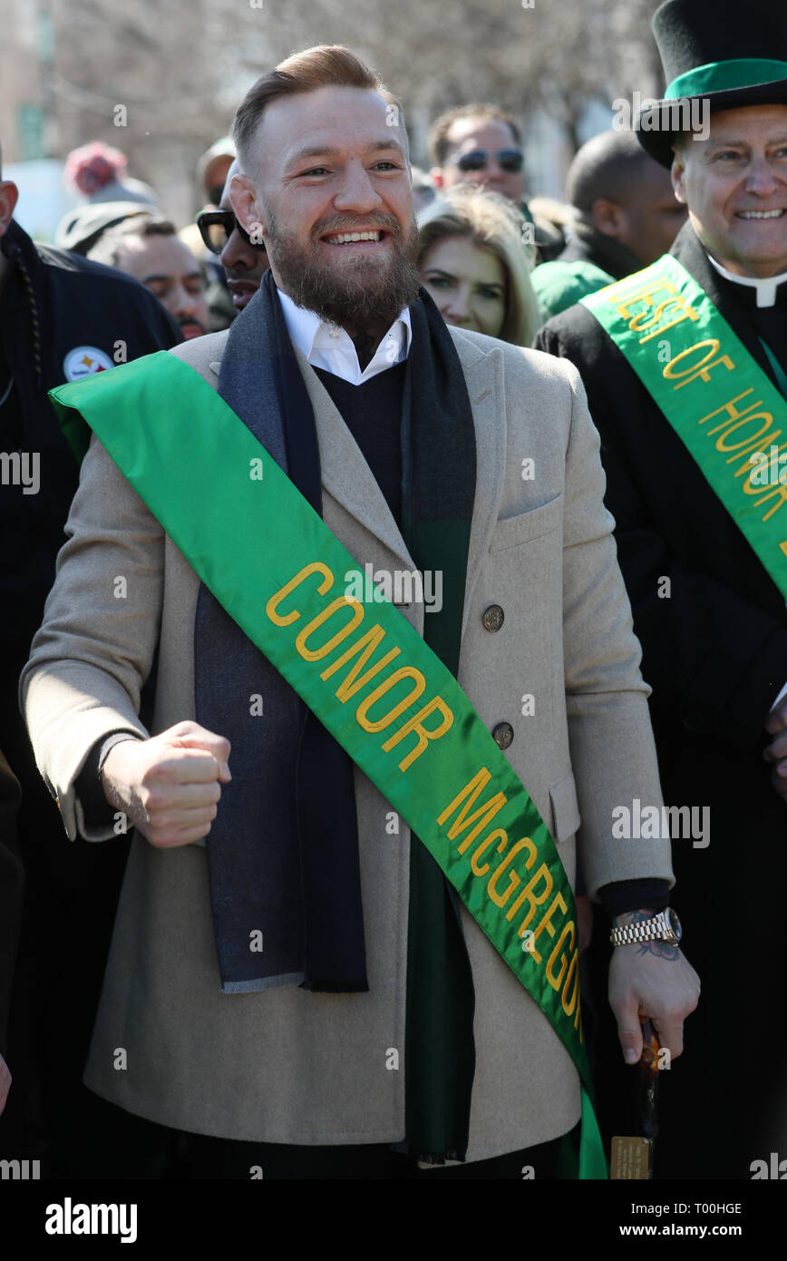 Irish mixed martial artist Conor McGregor joins the St Patrick's Day ...