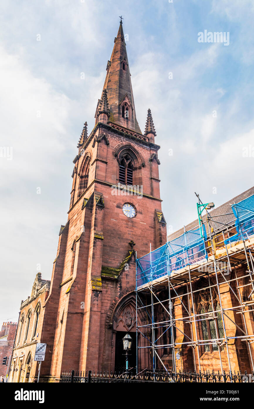 Chester, England - February 23, 2019: Architecture of the Guildhall ...