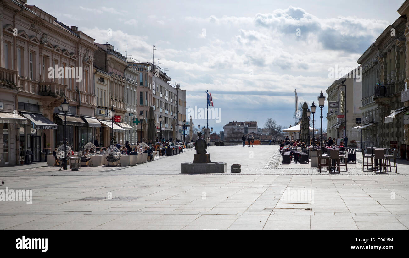 Slavonski Brod, Croatia, March 2019 - Ivane Brlić Mažuranić Square in ...