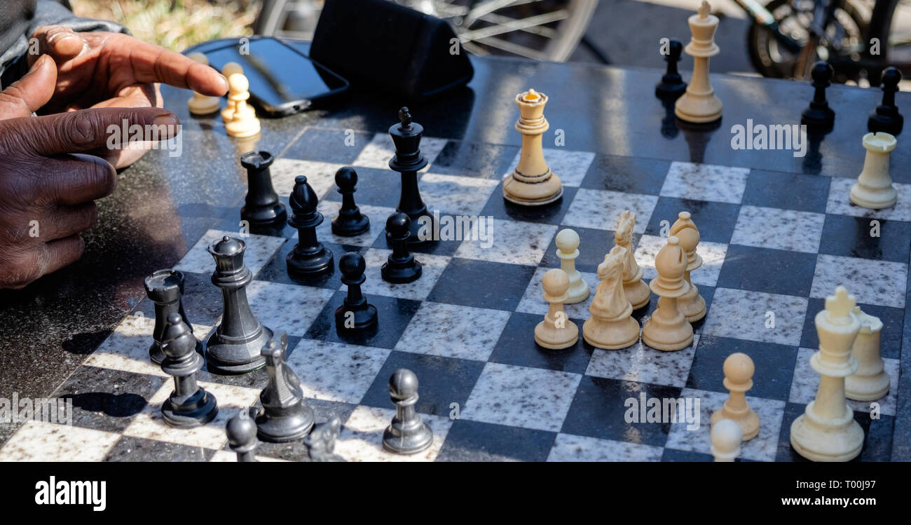 New york city washington park chess hi-res stock photography and images ...