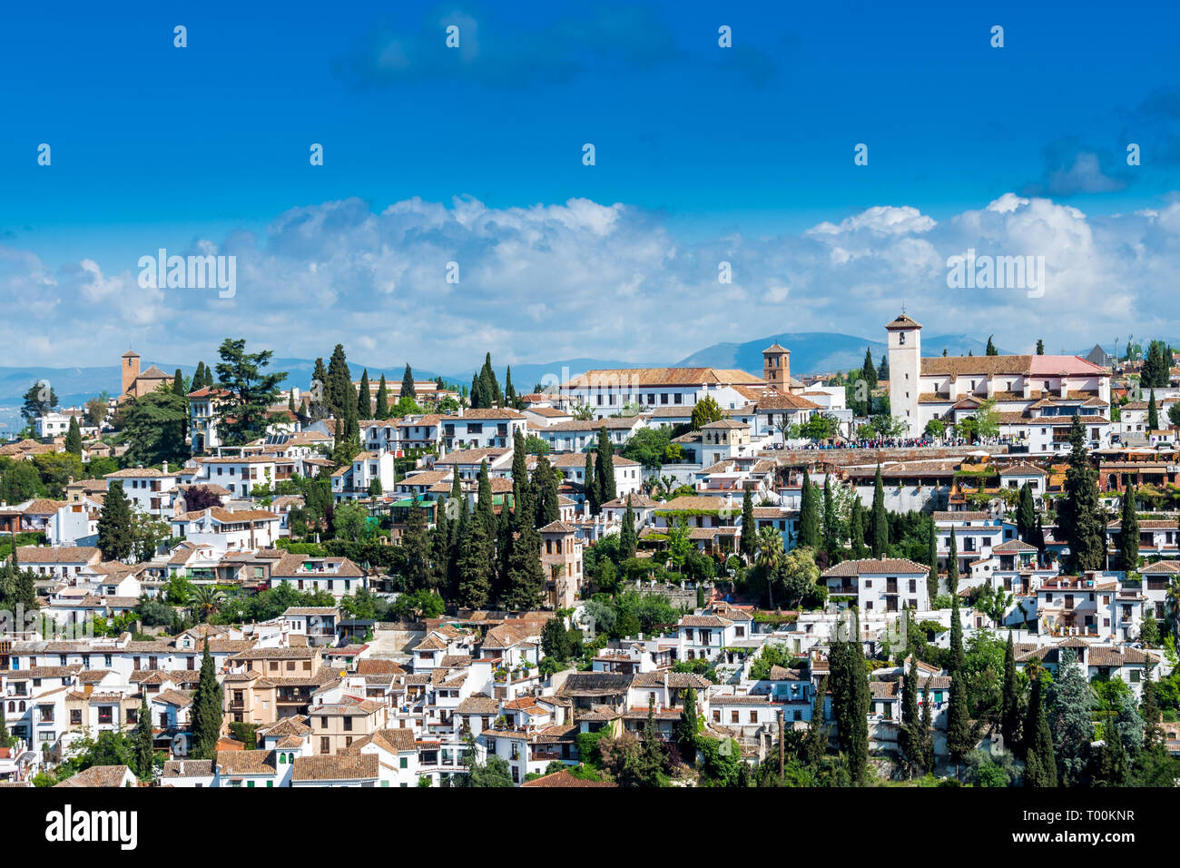 the old town of granada on a sunny day Stock Photo - Alamy