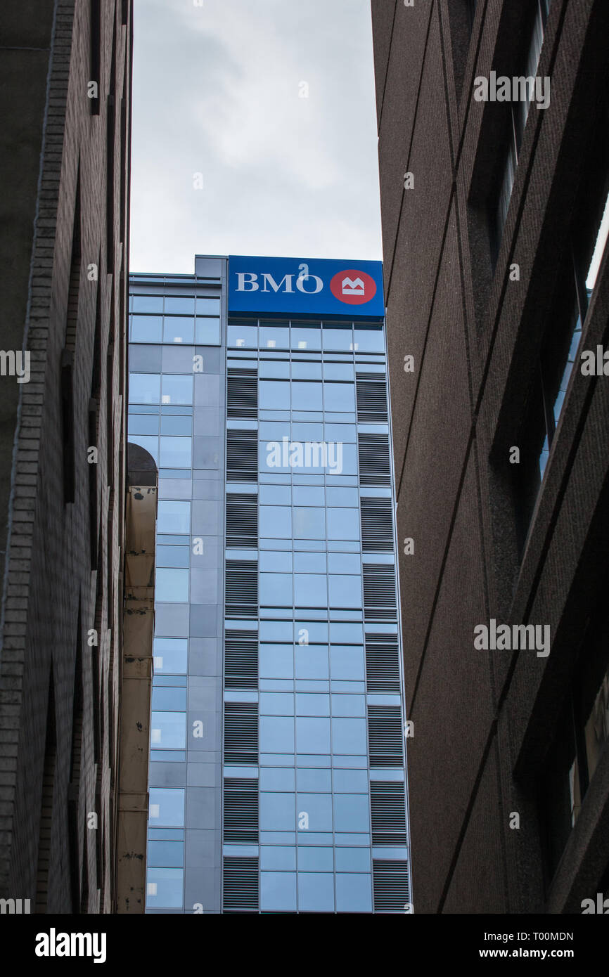 OTTAWA, CANADA - NOVEMBER 3, 2018: Bank of Montreal logo, known as BMO ...
