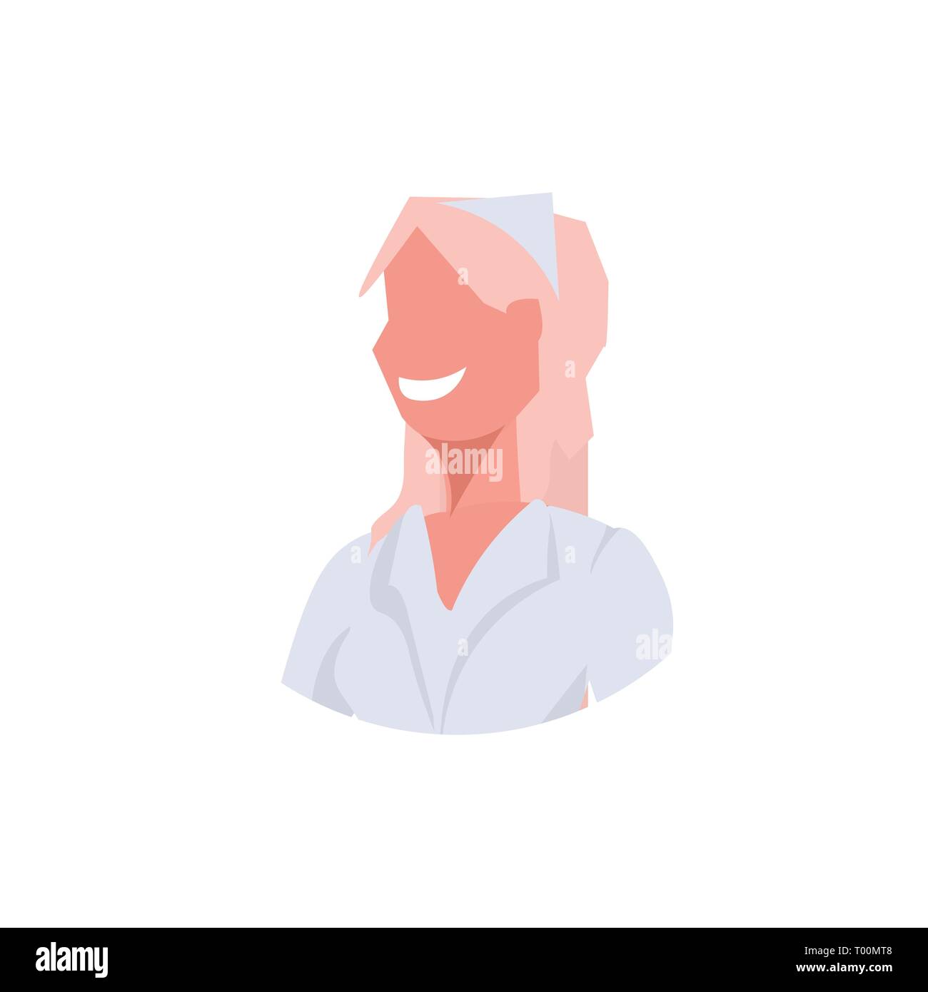 female doctor nurse blonde woman face avatar medical clinic worker in ...
