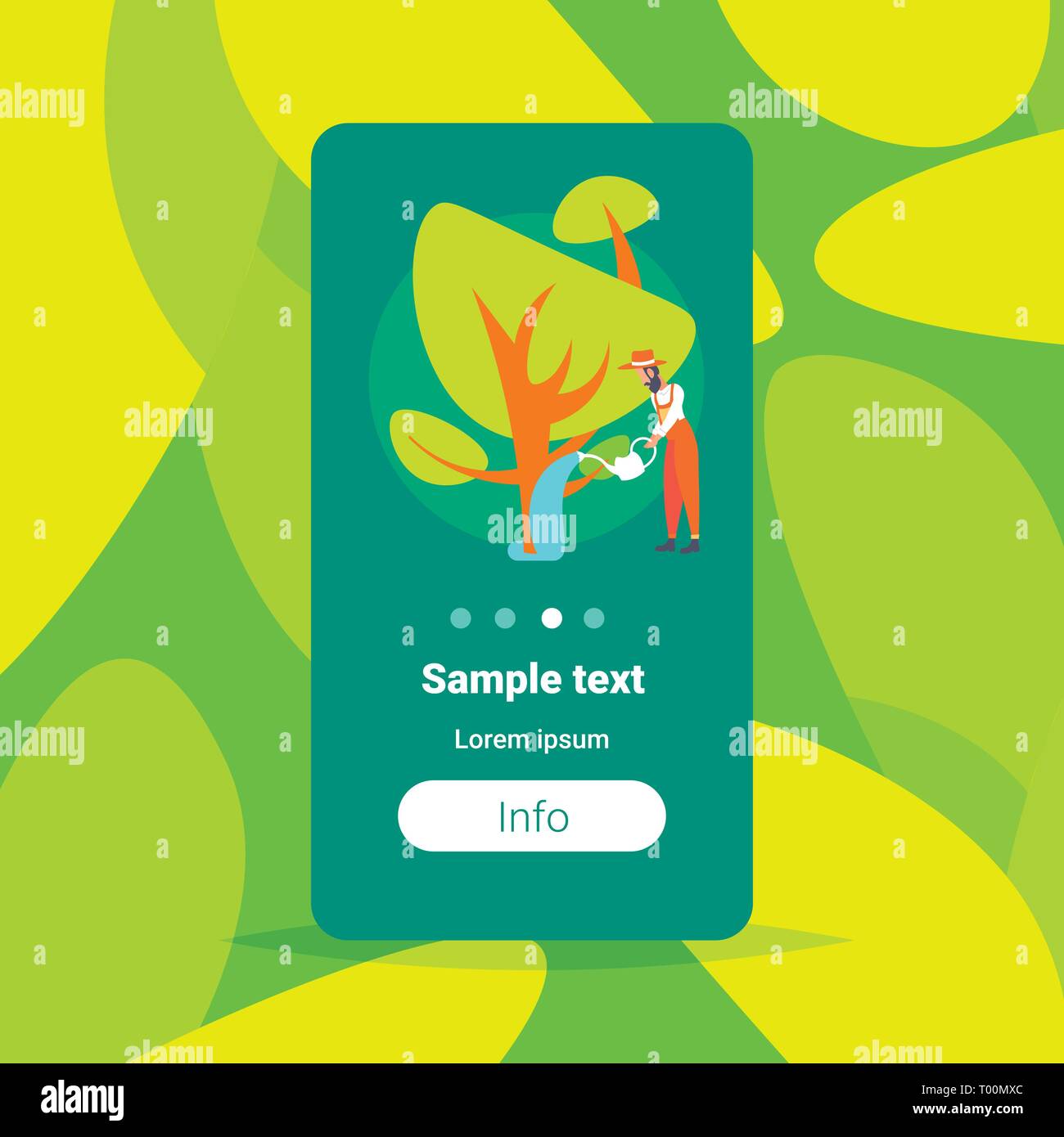 Leaves plants trees in Stock Vector Images - Alamy