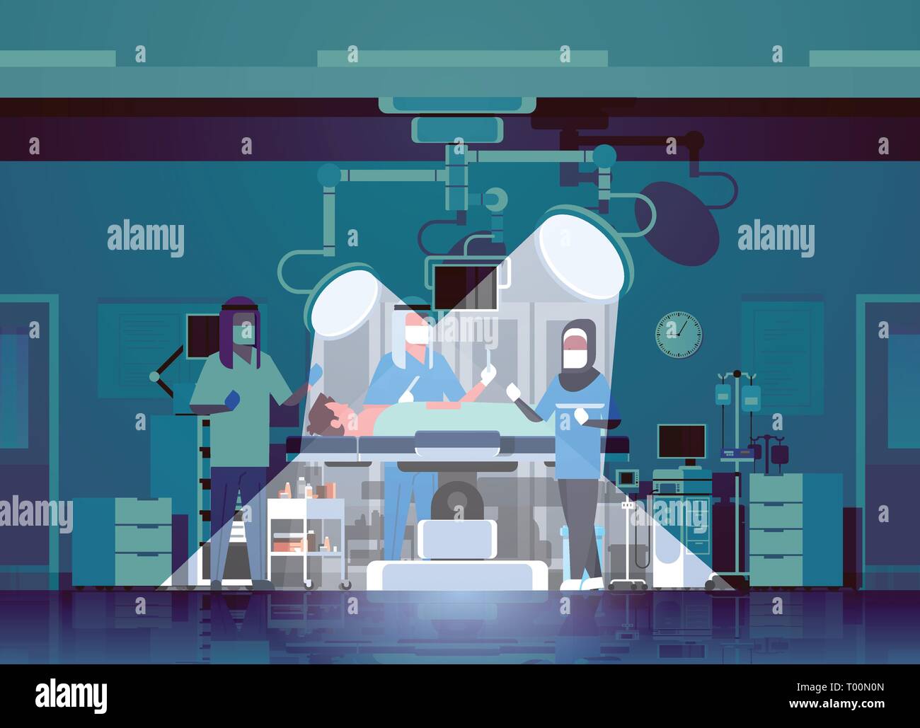 Surgeon during operation Stock Vector Images - Alamy