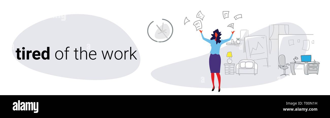 unsatisfied woman boss throwing papers documents bad job concept angry ...