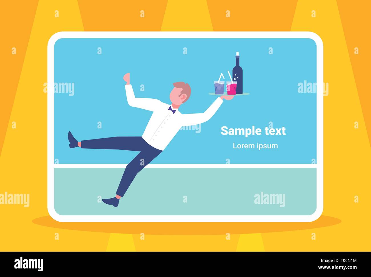 Tripping man falling Stock Vector Images - Alamy