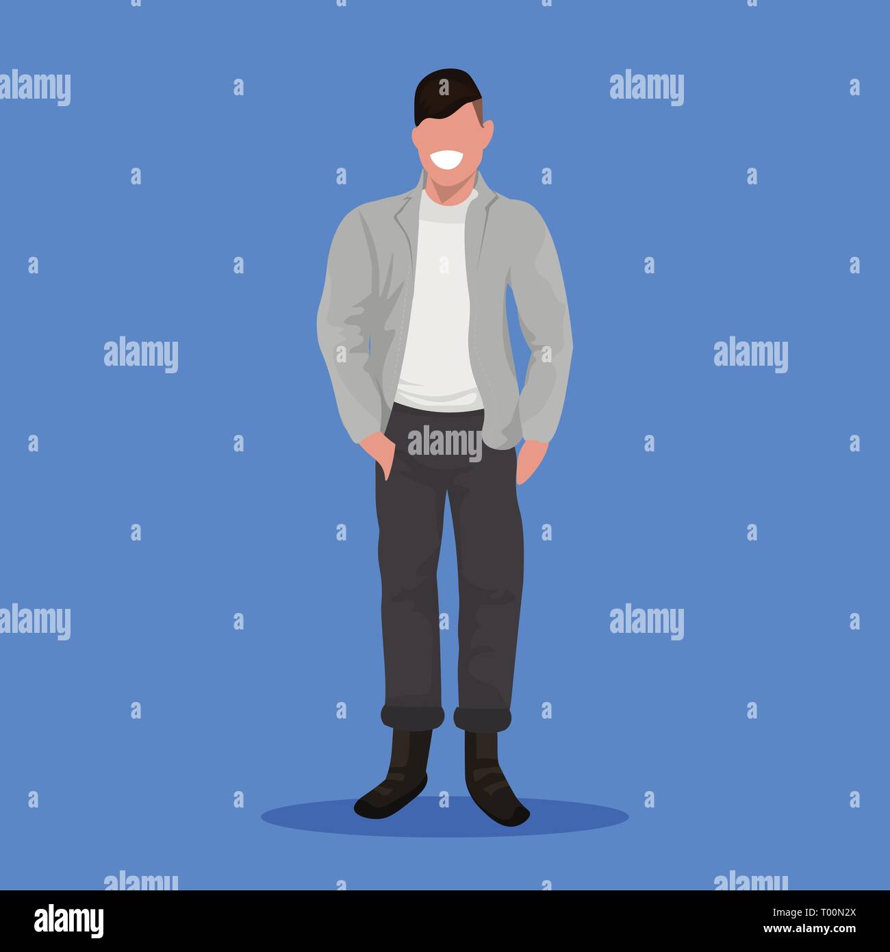 Animated Man Standing Sideways