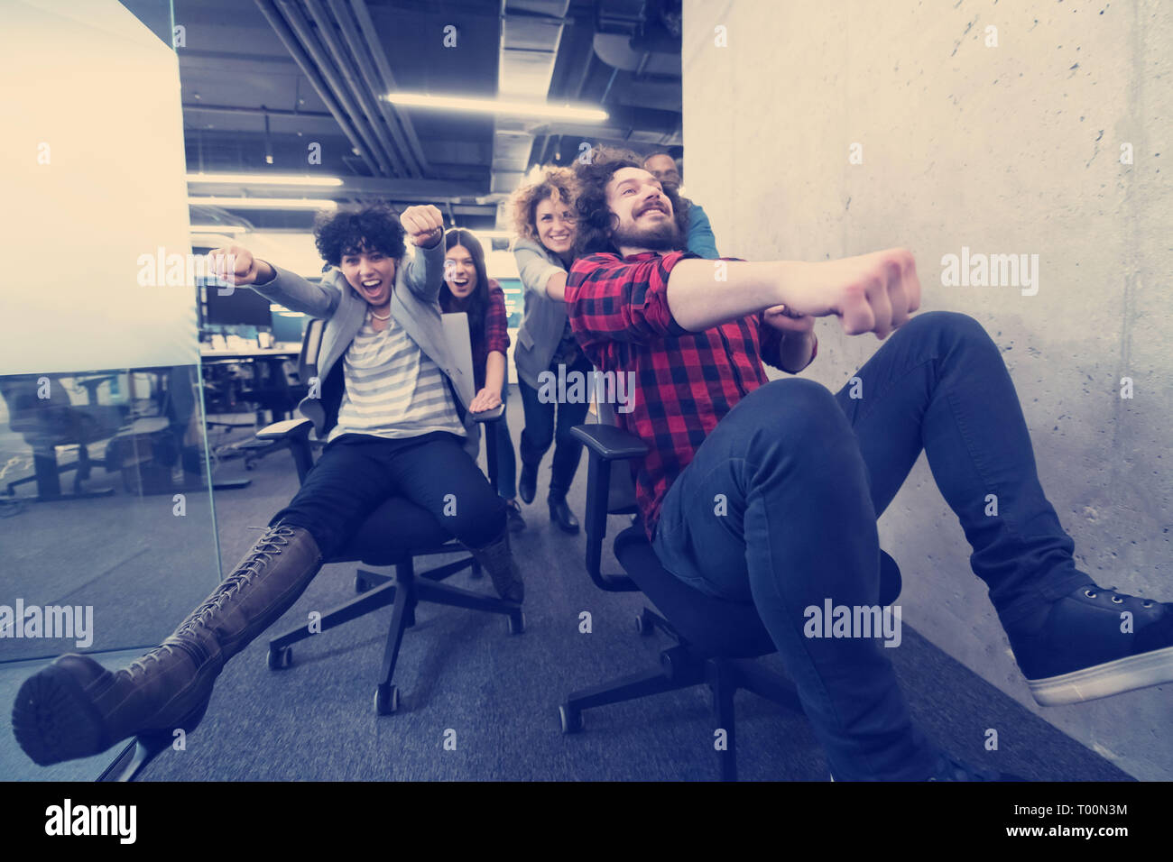 multiethnics startup business team of software developers having fun ...