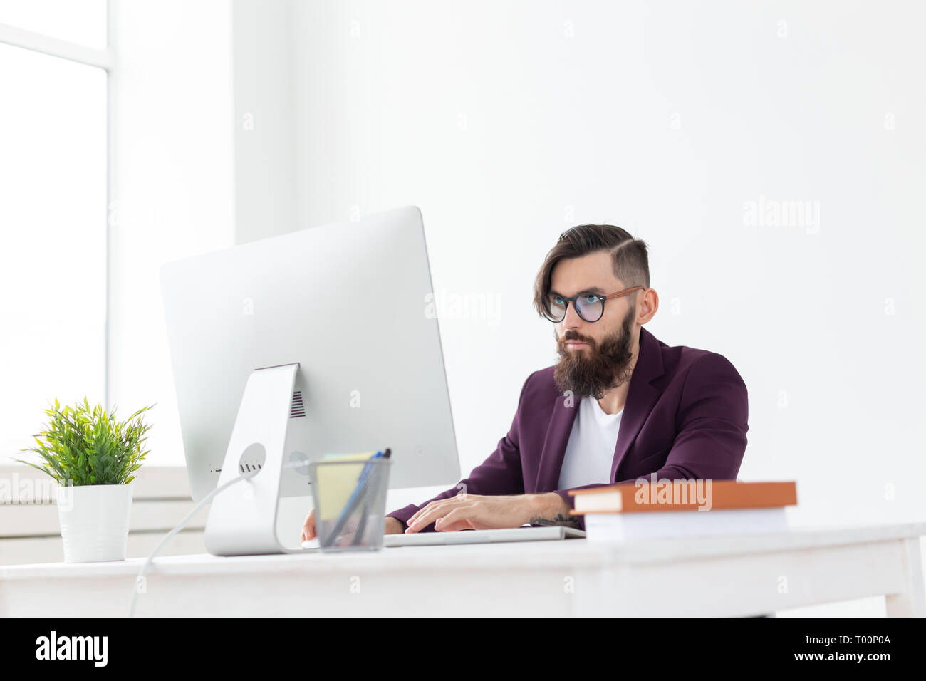 Illustrator, design and style concept - graphic designer sketching new ...