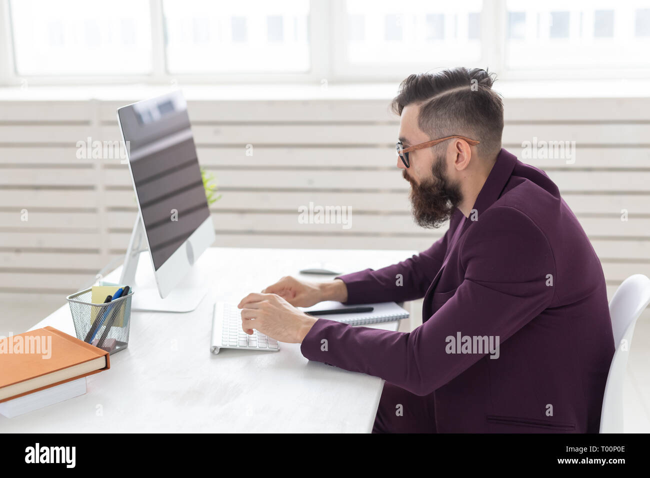 people, design and style concept - graphic designer sketching new ...