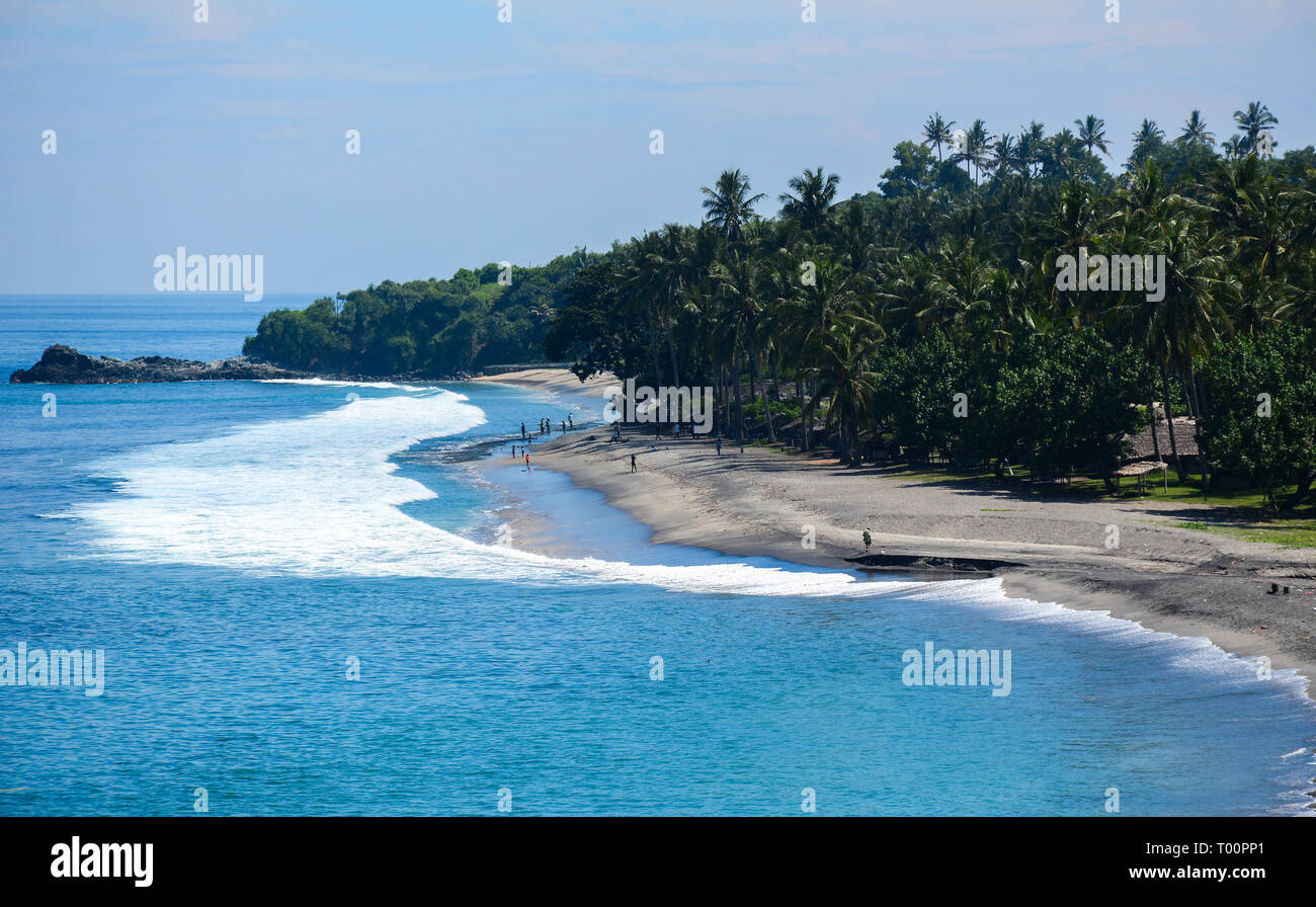 Seascape of Lombok Island, Indonesia. Lombok is a beautiful island ...