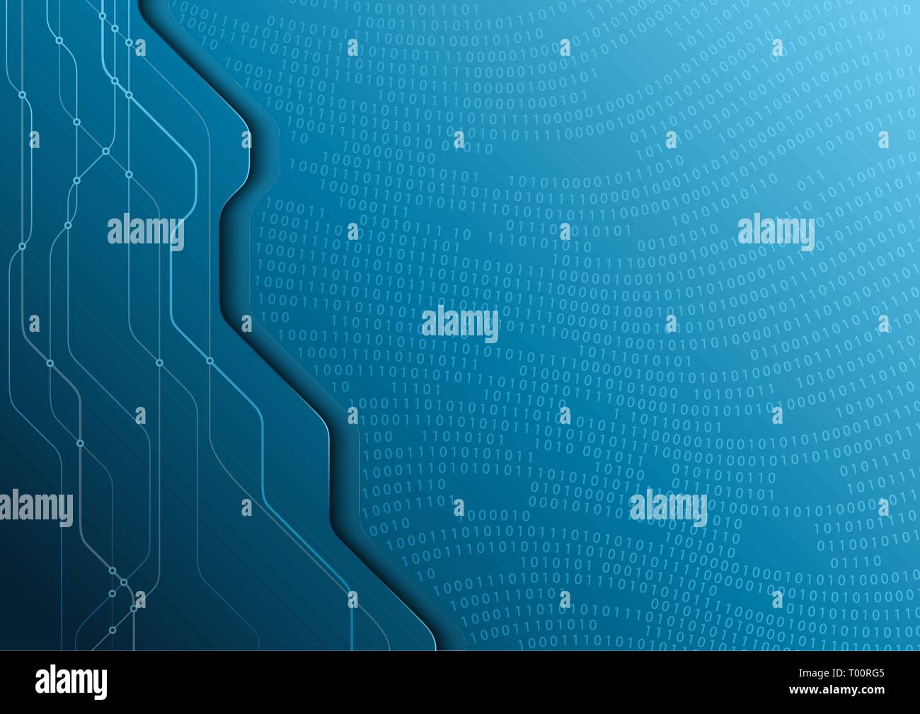 Hi-tech Digital Communication Concept with Binary Code Stock Vector ...