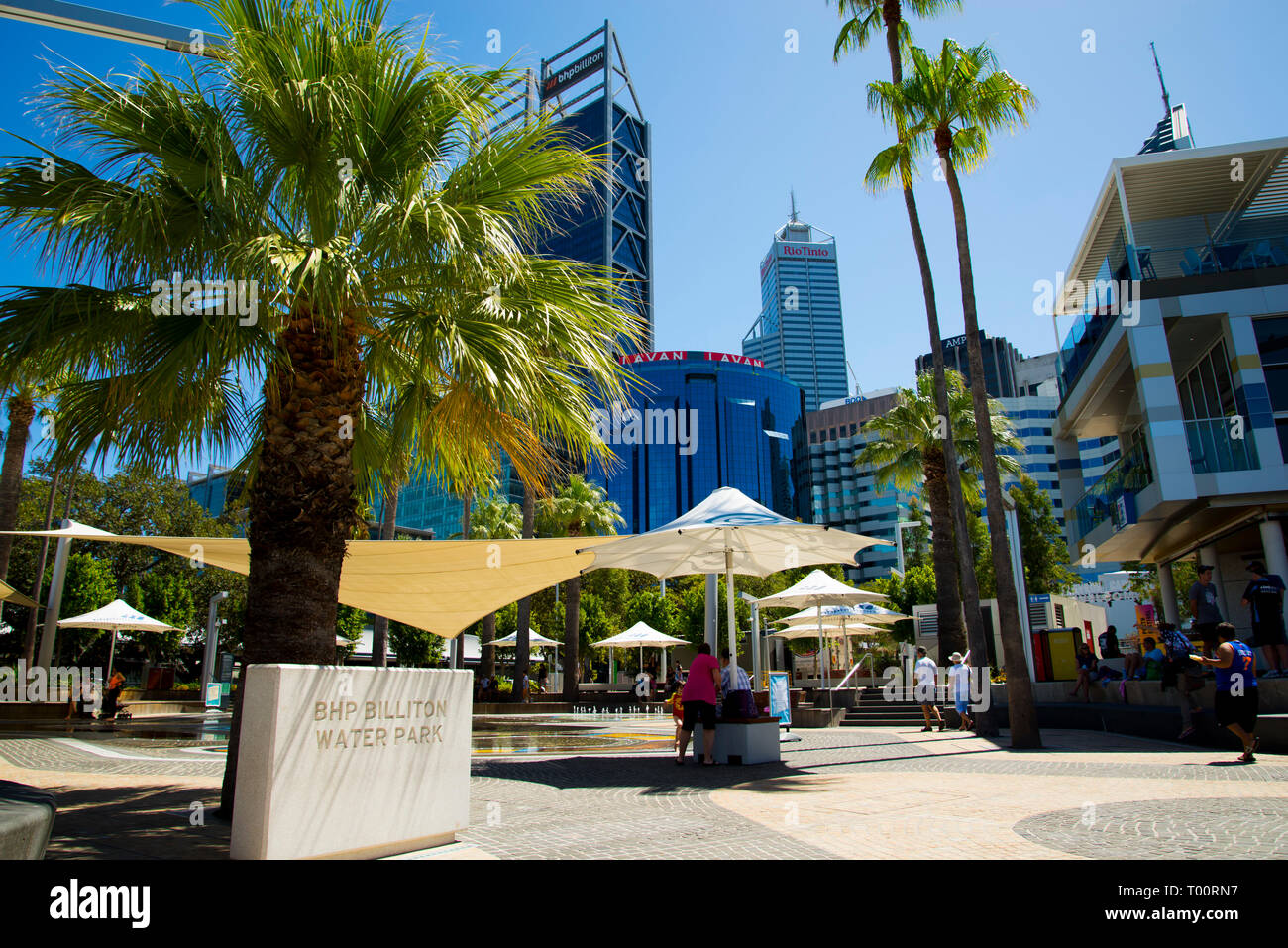 PERTH, AUSTRALIA - March 2, 2019: BHP Billiton interactive water ...