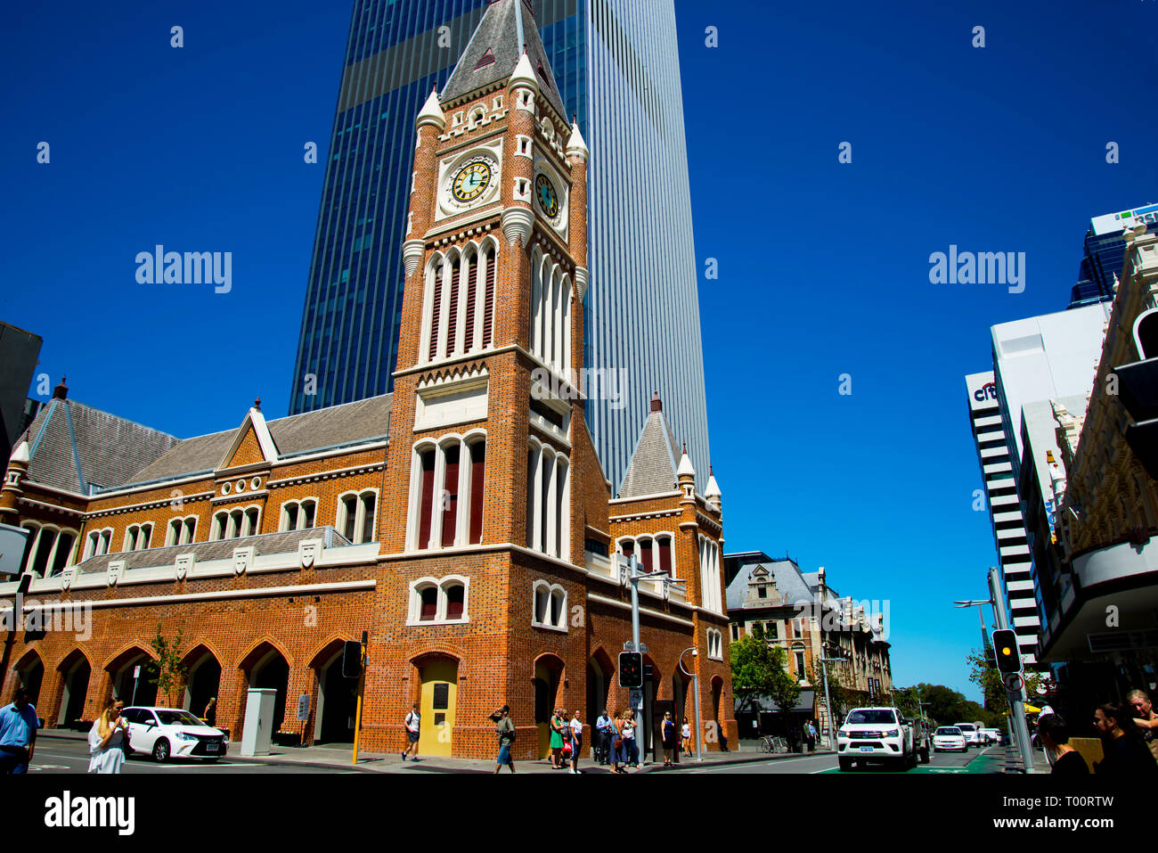 PERTH, AUSTRALIA - March 14, 2019: Town Hall on Barrack Street Stock ...
