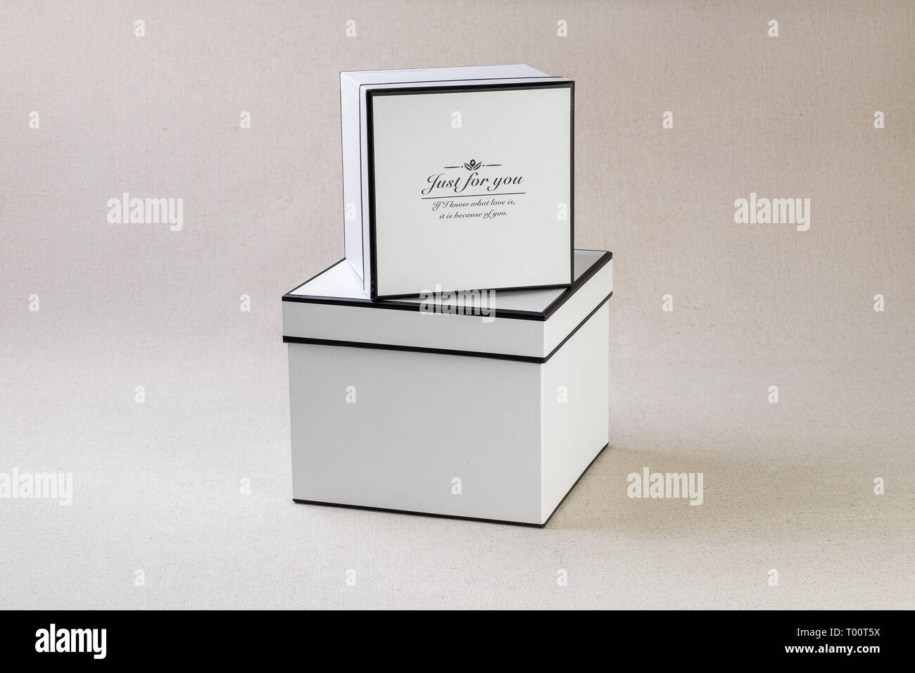 Gift boxes one on another Stock Photo - Alamy