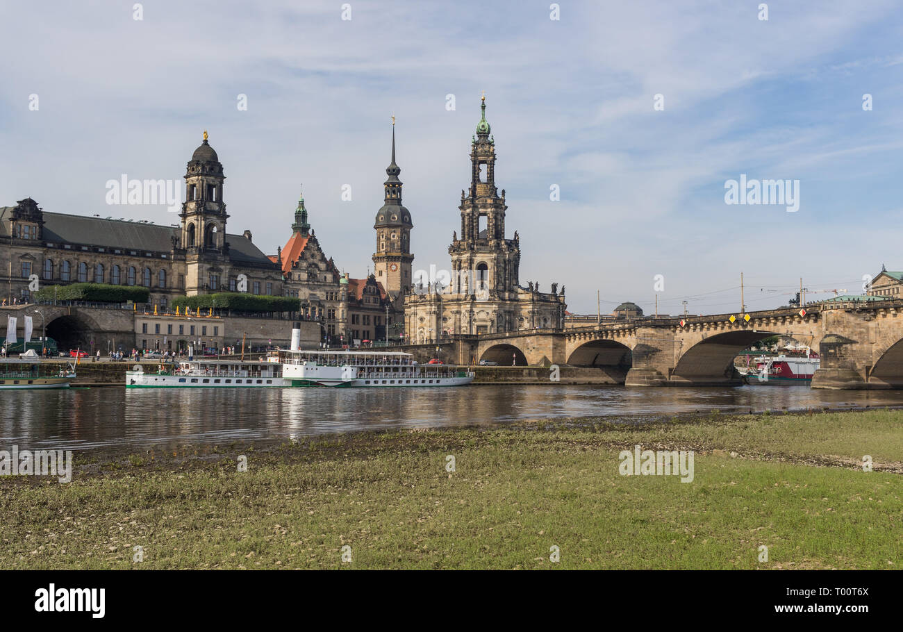 Dresden, Germany - the Elbe River cuts Dresden in two halves, and its ...