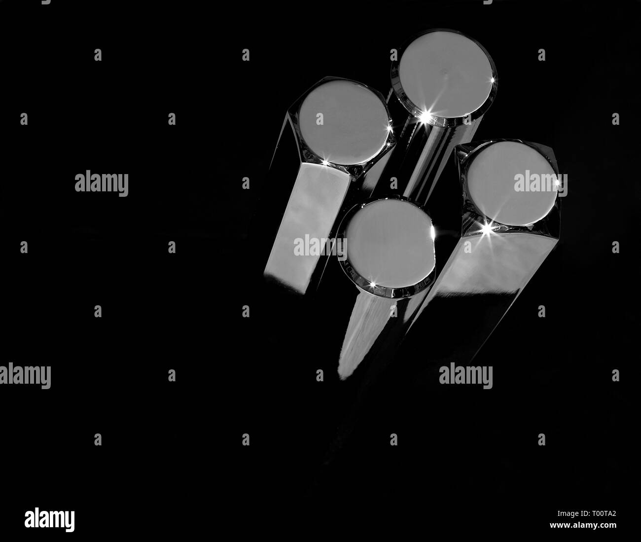 Steel rods of different types. Isolated on white background Stock Photo ...