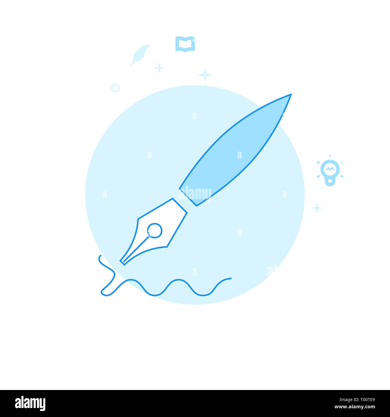Ink Pen Flat Icon. Writing, Authors or Education Related Illustration ...