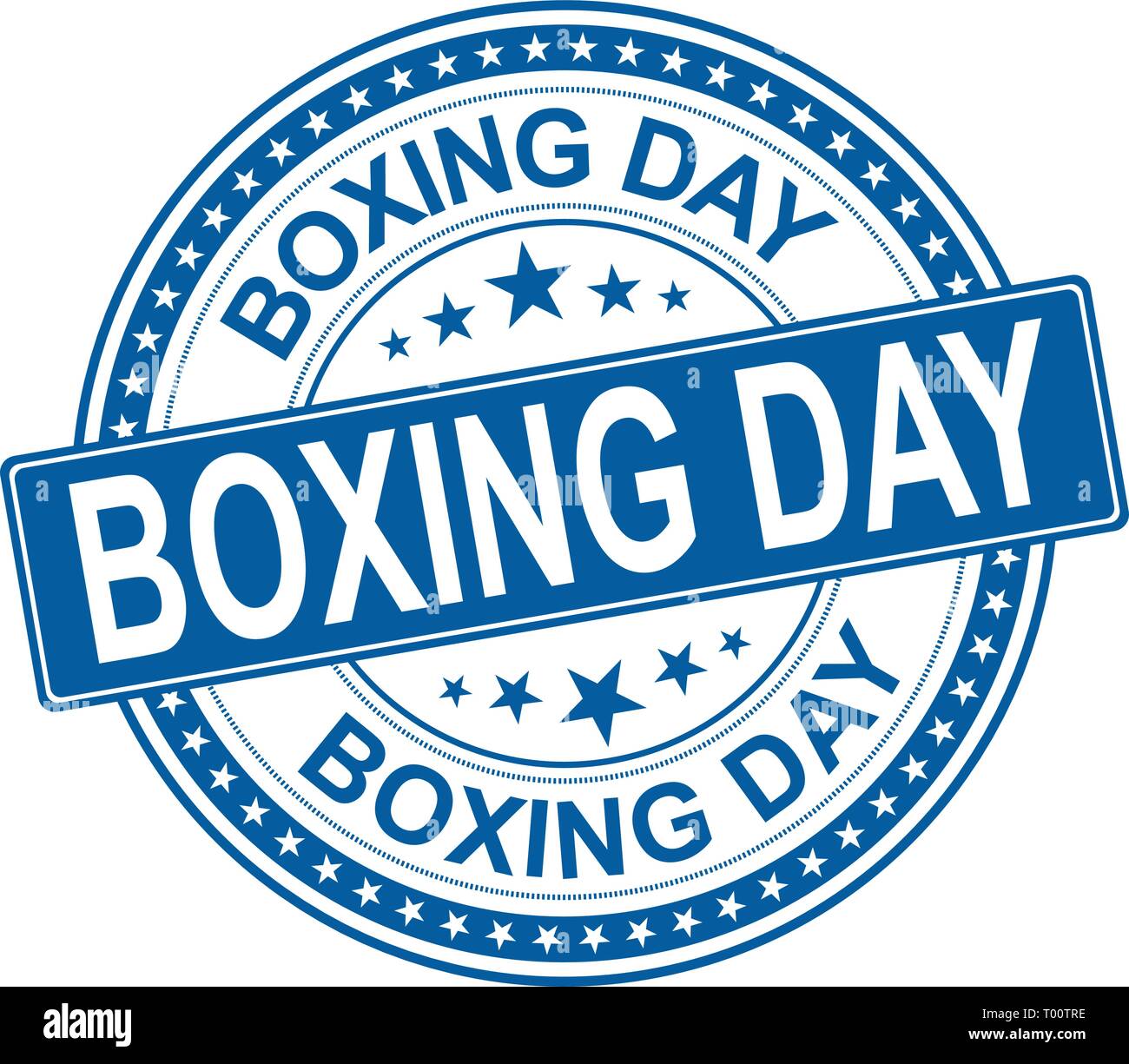 boxing day blue web stamp icon logo isolated Stock Vector Image & Art ...