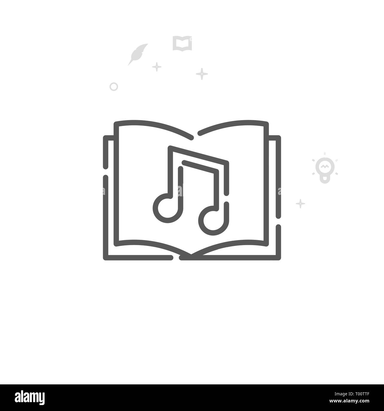 Audiobook Line Icon. Writing, Authors and Books Symbol, Pictogram, Sign ...
