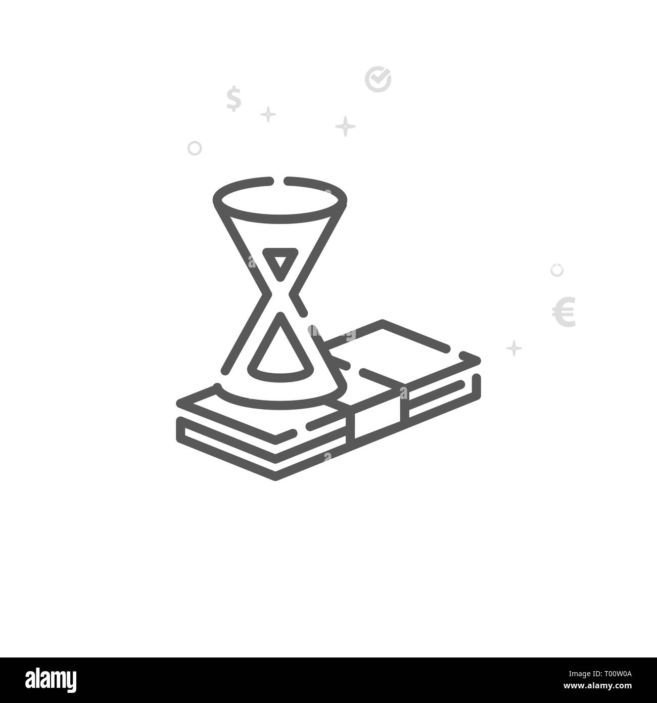 Term Deposit Line Icon. Money and Finance Symbol, Pictogram, Sign ...