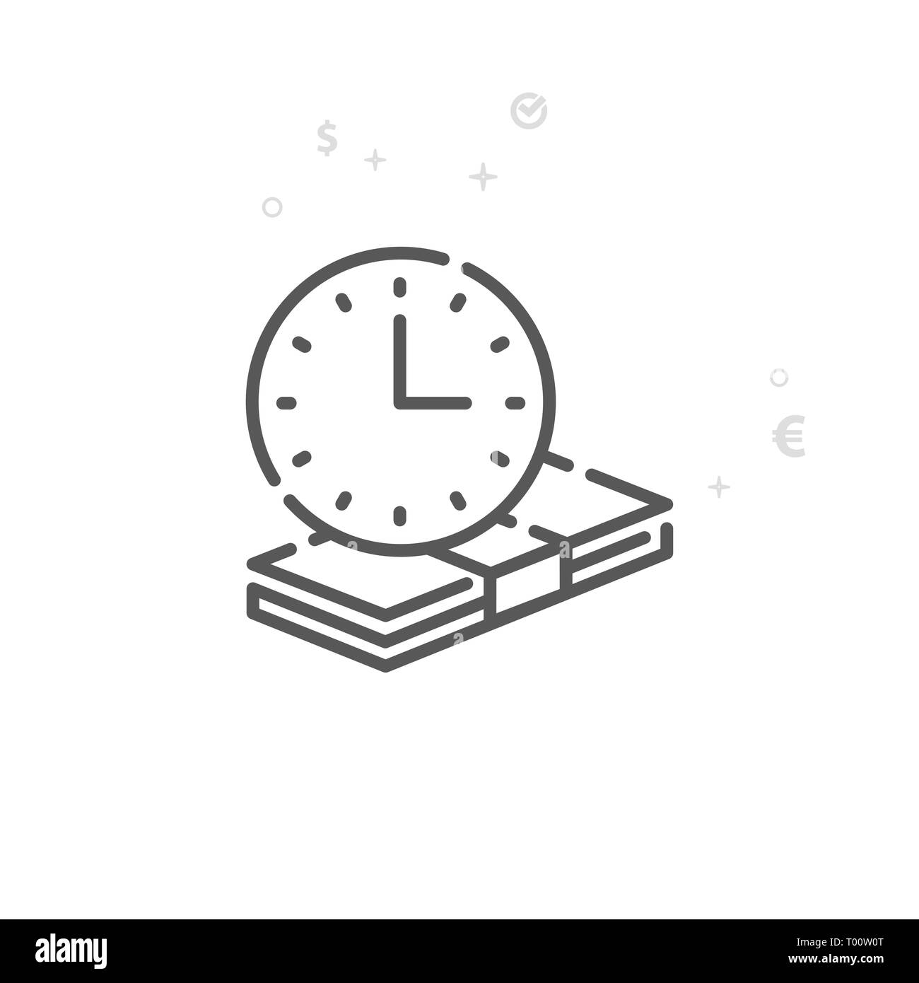 Term Deposit Line Icon. Money and Finance Symbol, Pictogram, Sign ...