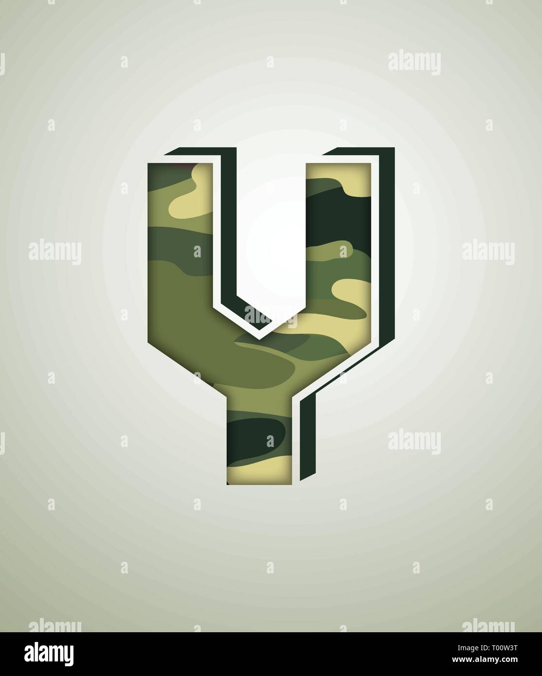 Camouflage Character, detailed vector fonts Stock Vector Image & Art ...