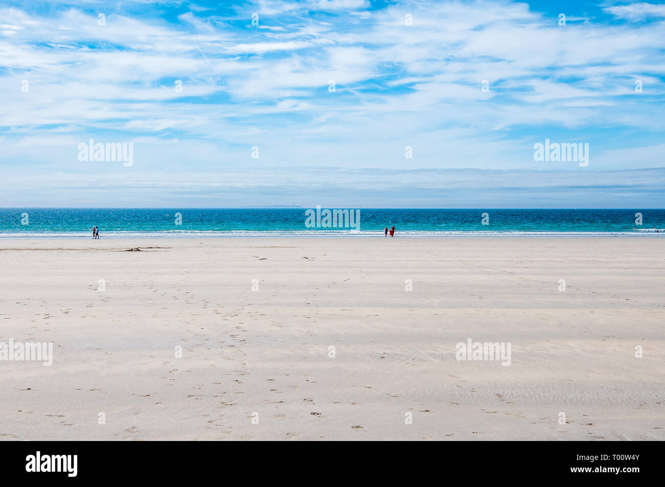 Beach of the Atlantic Ocean in Finistere Brittany France Stock Photo ...