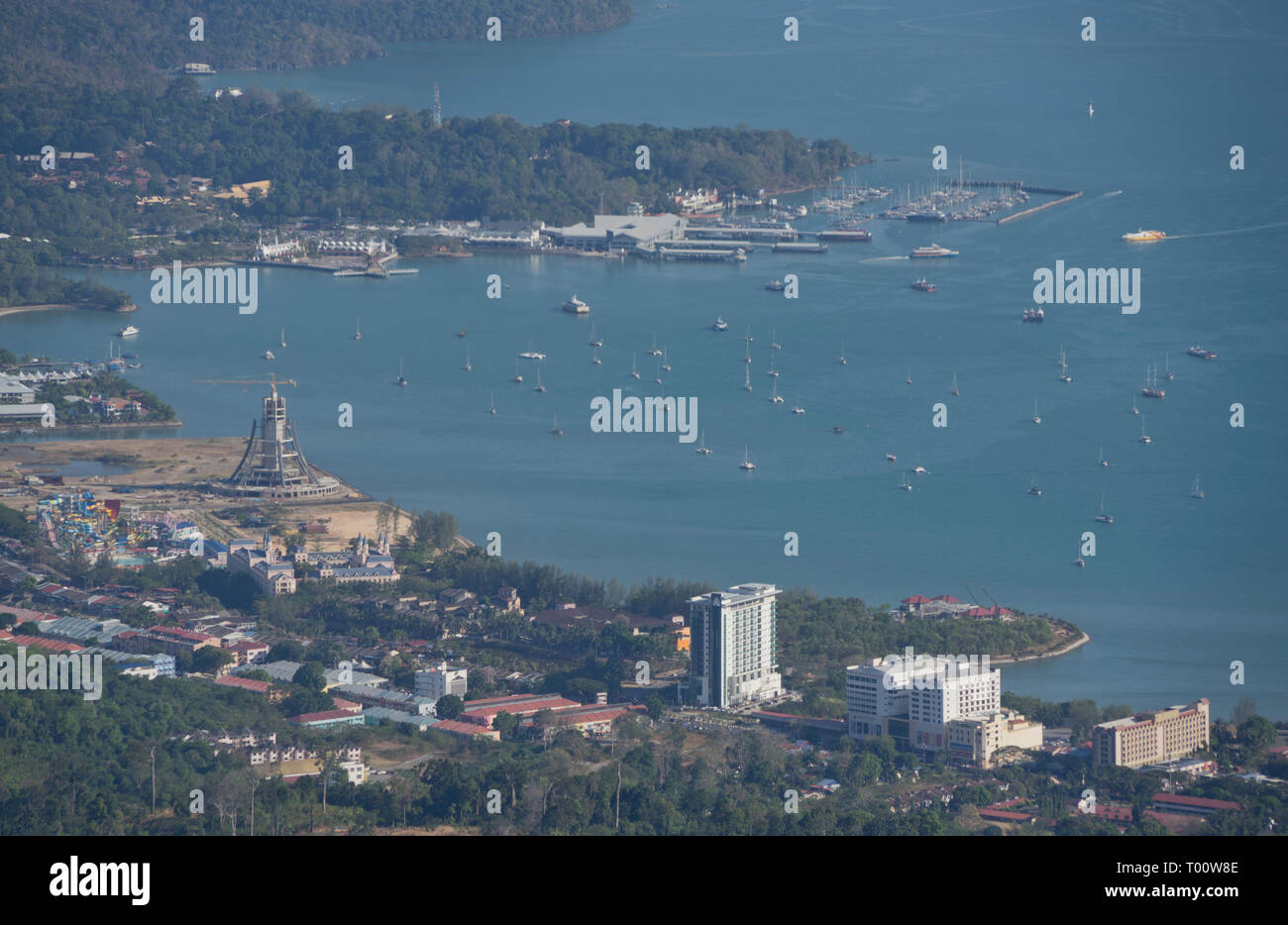 View of main city of Kuah in the island of Langkawi,Malaysia,Asia Stock ...
