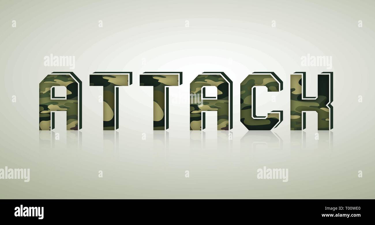 Camouflage Character, detailed vector fonts Stock Vector Image & Art ...