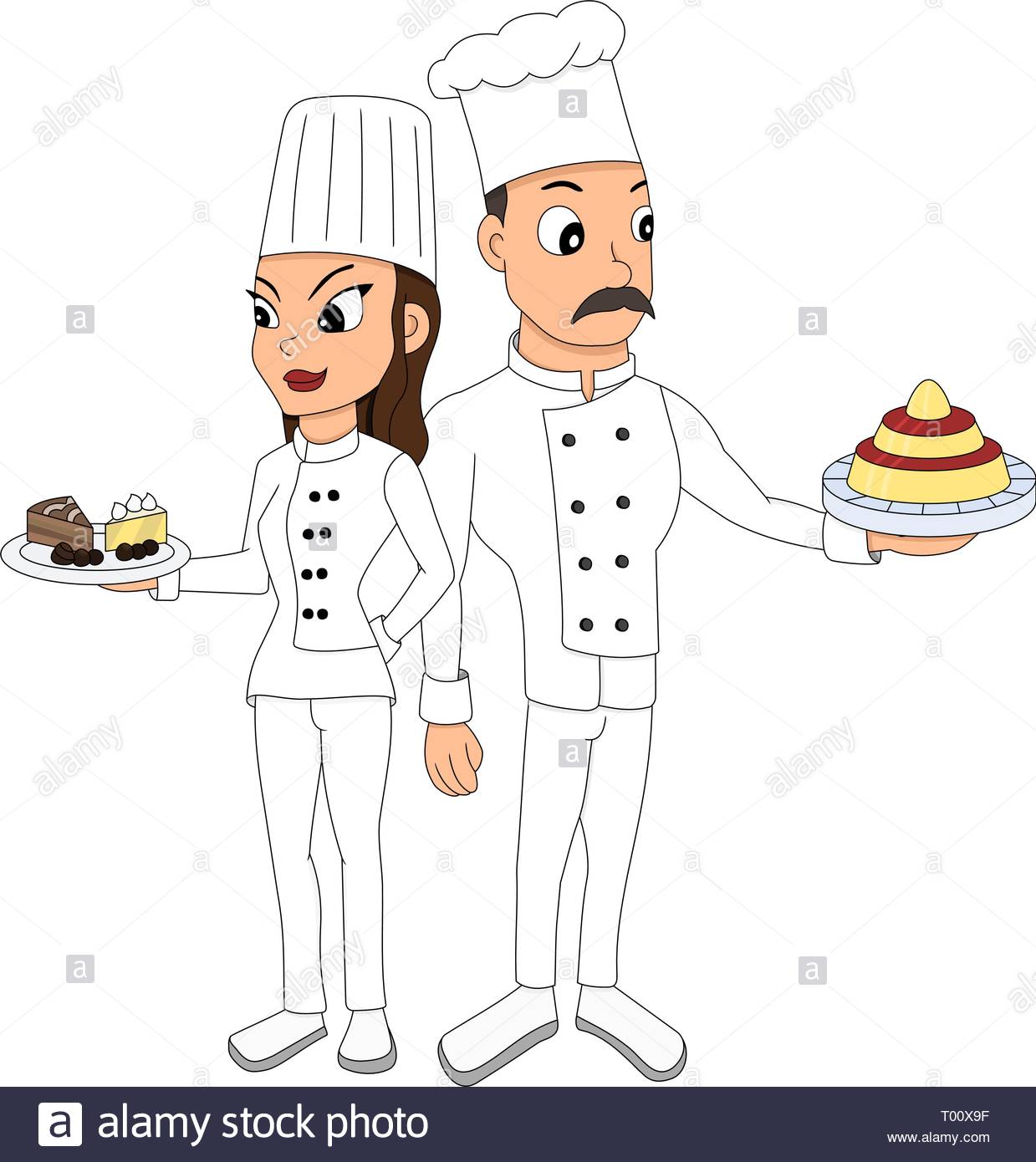 Cartoon Woman Pastry Chef Baker Stock Photos & Cartoon Woman Pastry ...
