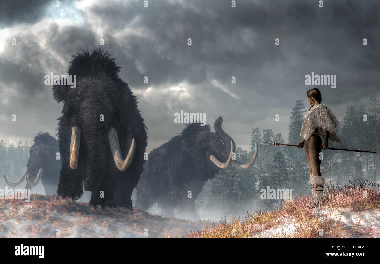 Woolly mammoths pleistocene hi-res stock photography and images - Alamy