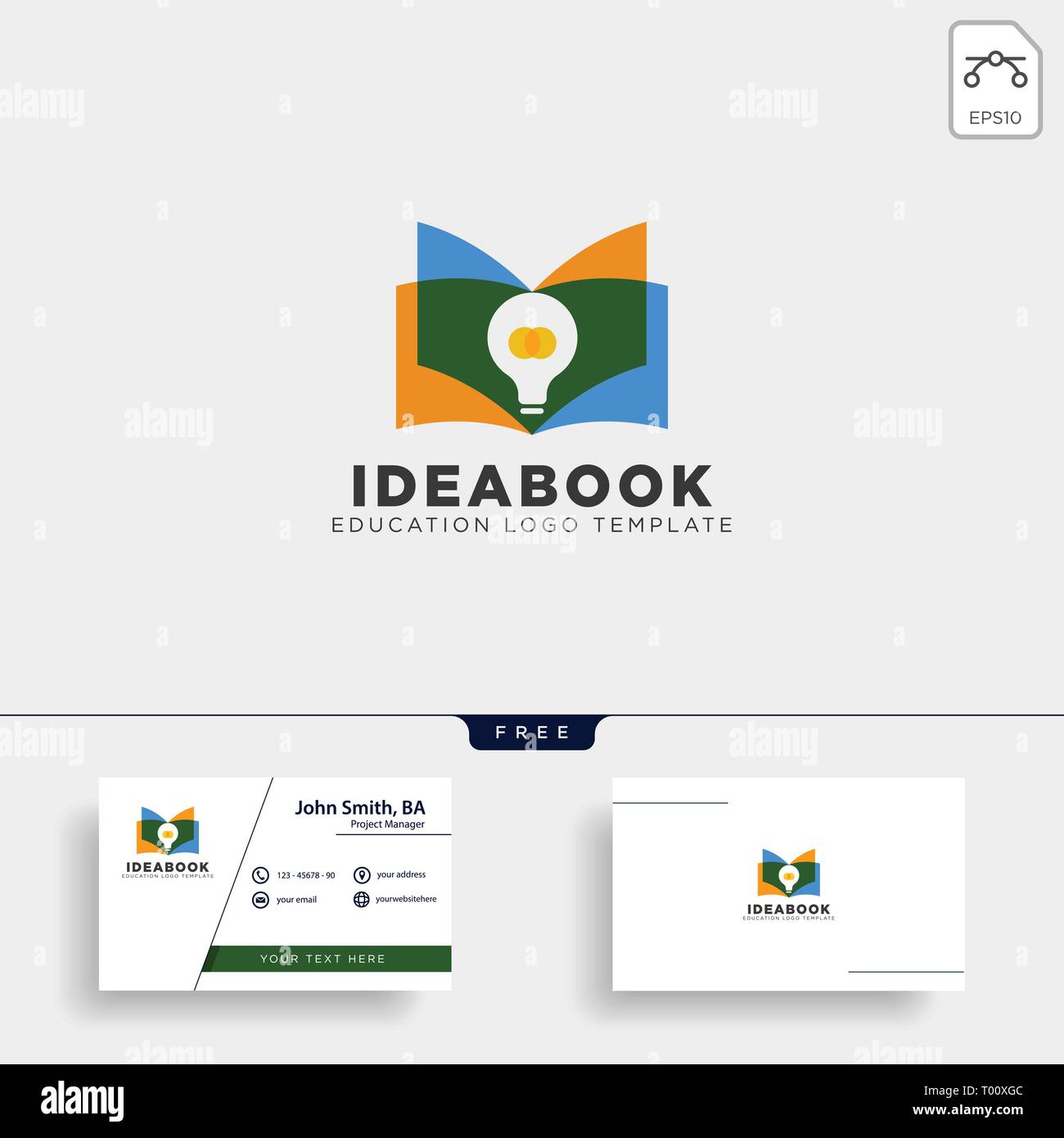 Light bulb learning line logo template vector illustration icon element ...