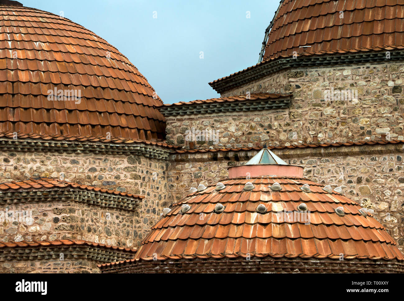 Domes of a Turkish Hamam from Ottoman Era in Iznik, Bursa, Turkey ...