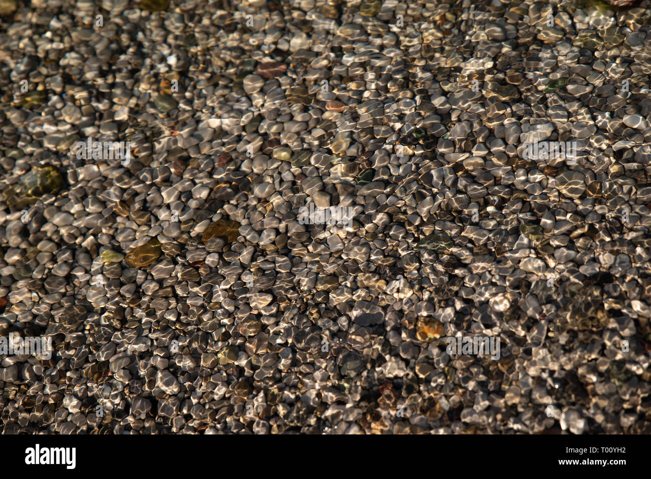 water with pebbles rocks. texture. background Stock Photo - Alamy