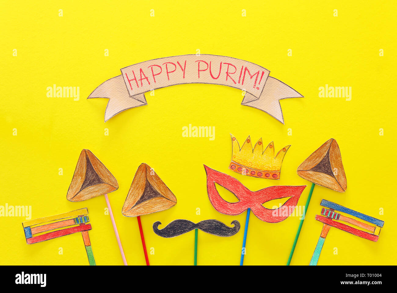 Purim celebration concept (jewish carnival holiday). Traditional ...