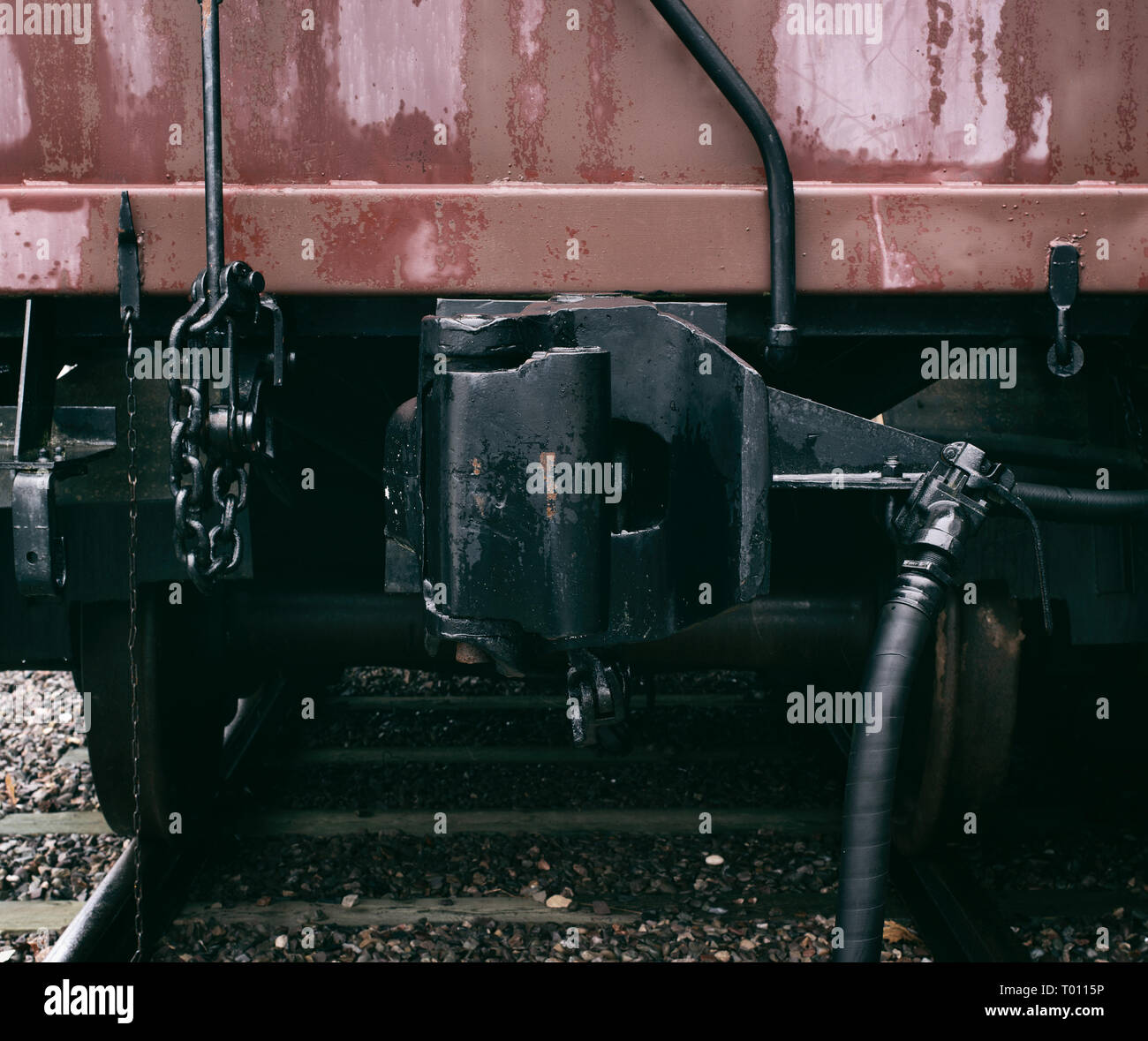 Railroad car coupling hi-res stock photography and images - Alamy