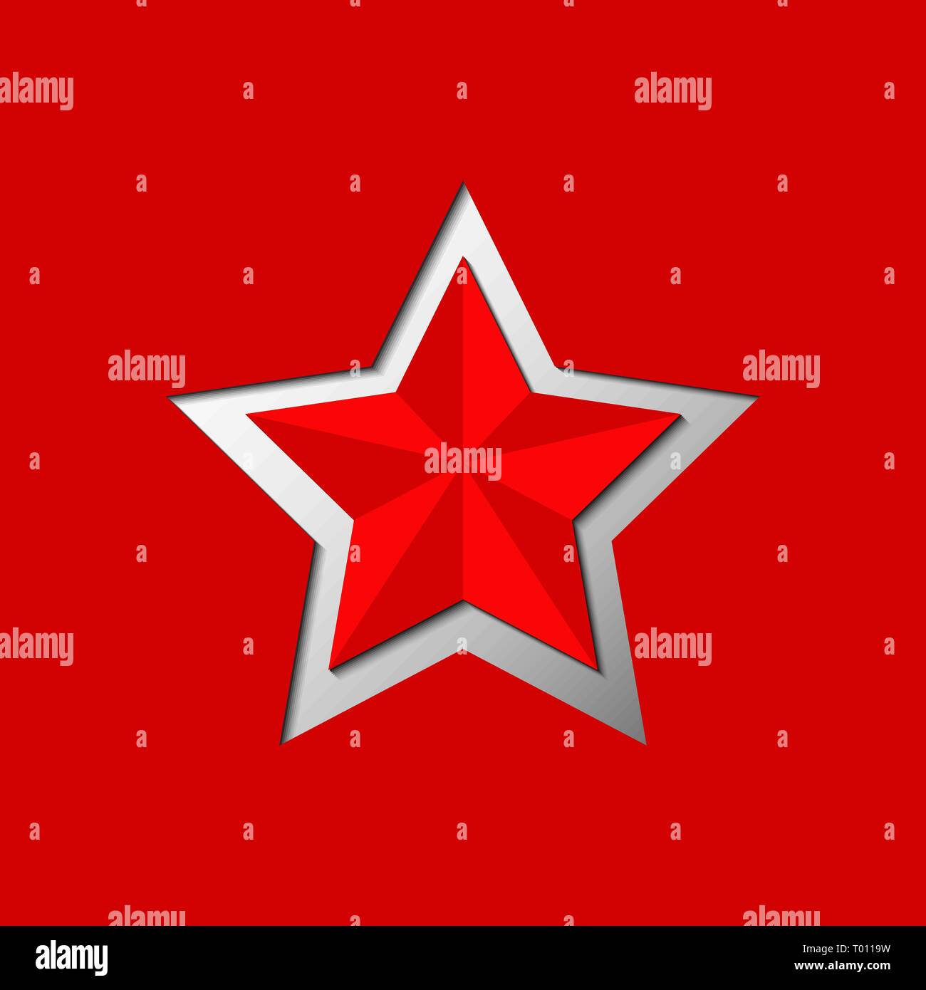 Five pointed red star Stock Vector Images - Alamy