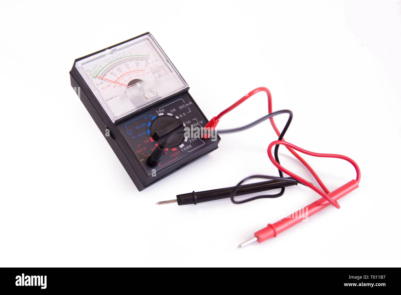 analog multimeter isolated on white background with clipping path Stock ...