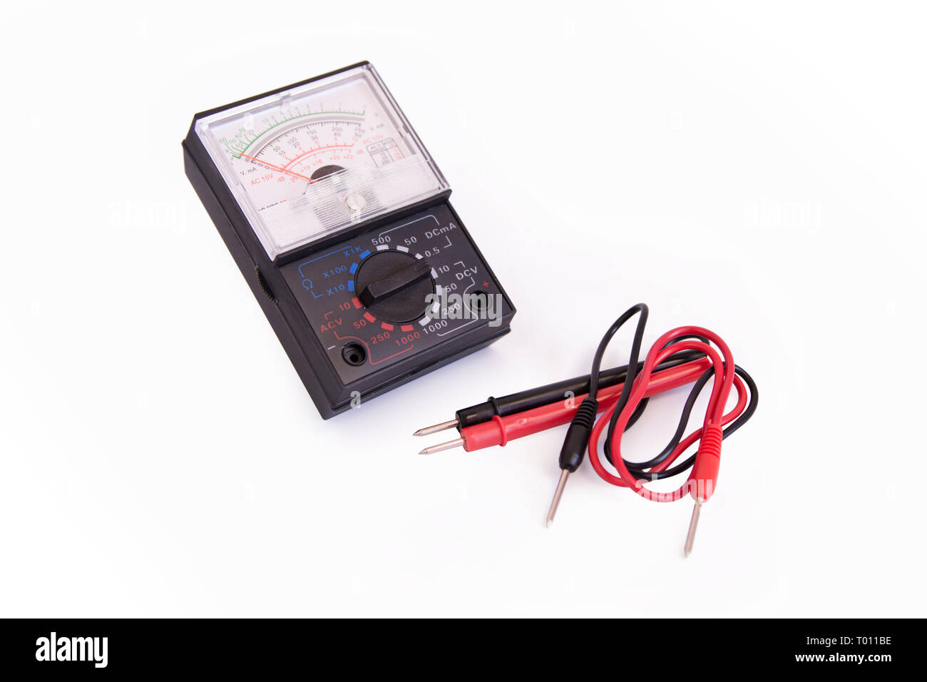 analog multimeter isolated on white background with clipping path Stock ...