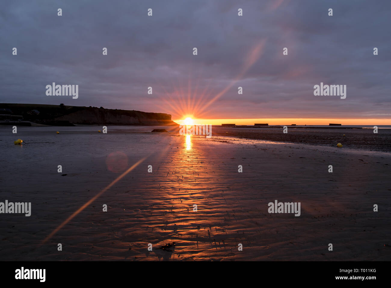 Sunset In France Stock Photo - Alamy