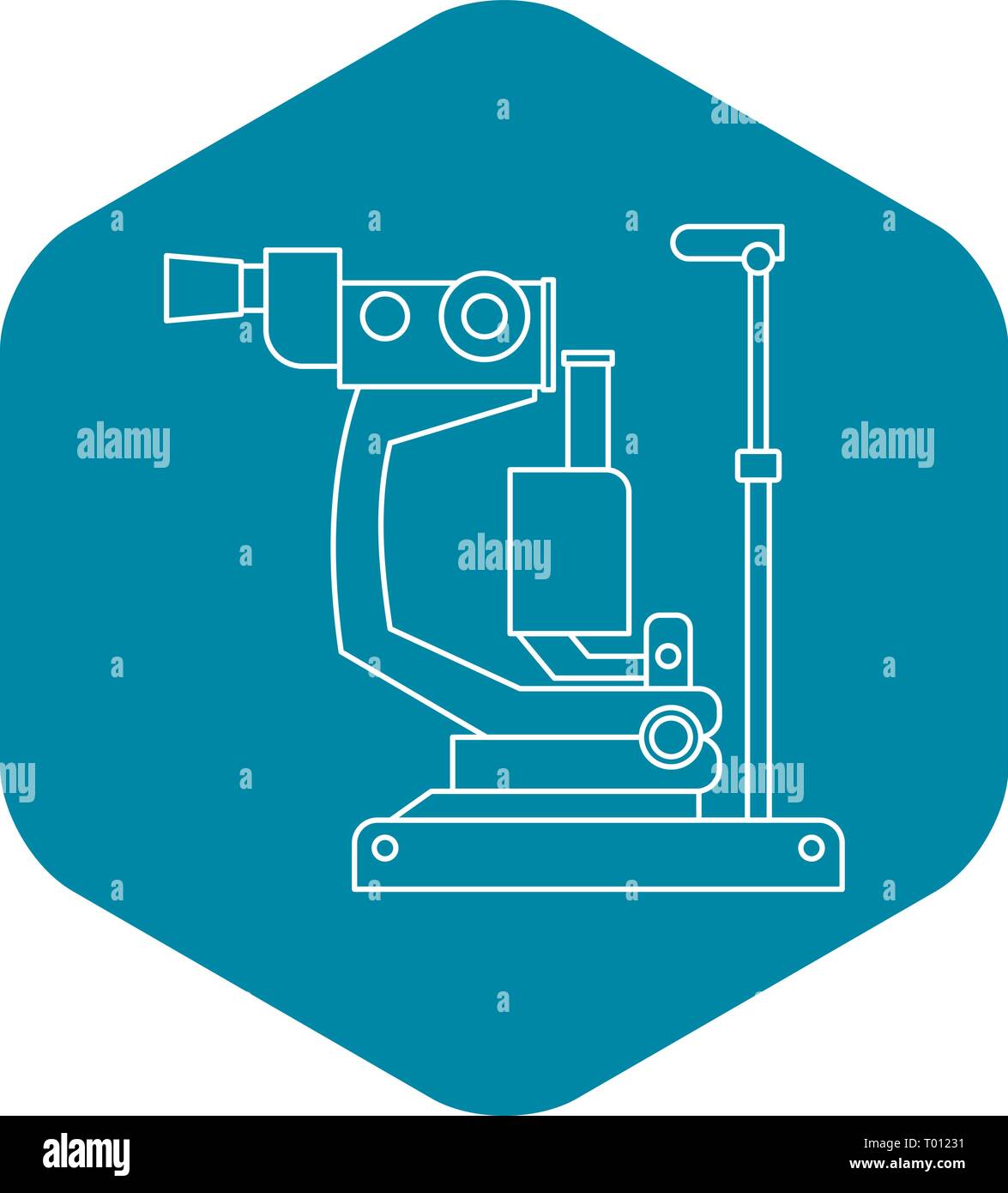Phoropter, ophthalmic testing device machine icon Stock Vector Image ...