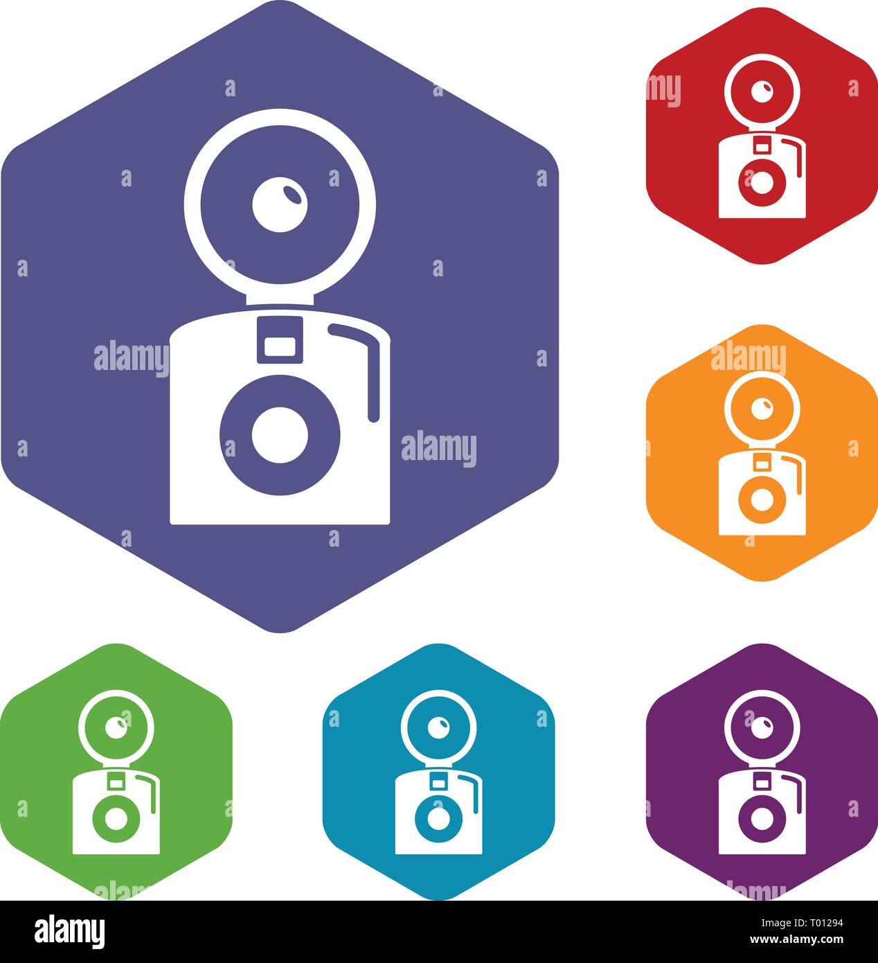 Oldschool camera icons vector hexahedron Stock Vector Image & Art - Alamy