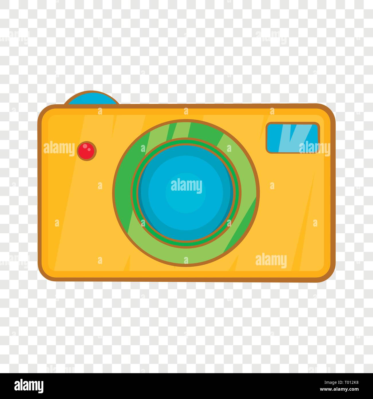 Yellow camera icon in cartoon style Stock Vector Image & Art - Alamy