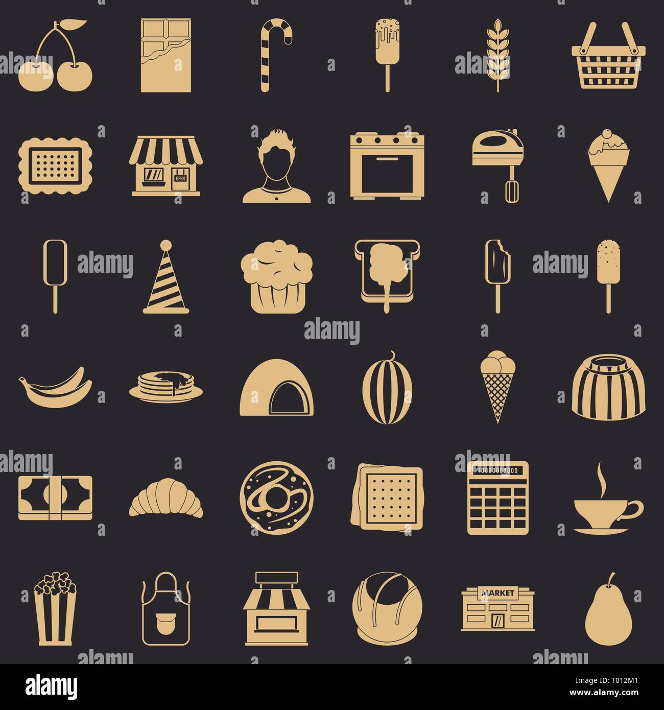 Chocolate icons set, simple style Stock Vector Image & Art - Alamy