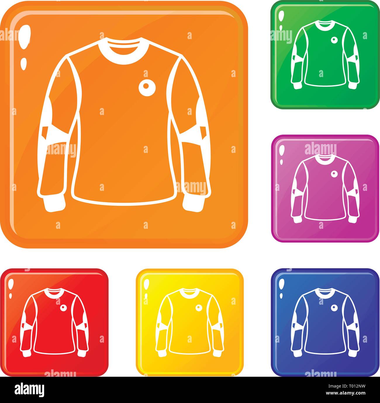 Shirt goalkeeper icons set vector color Stock Vector Image & Art - Alamy
