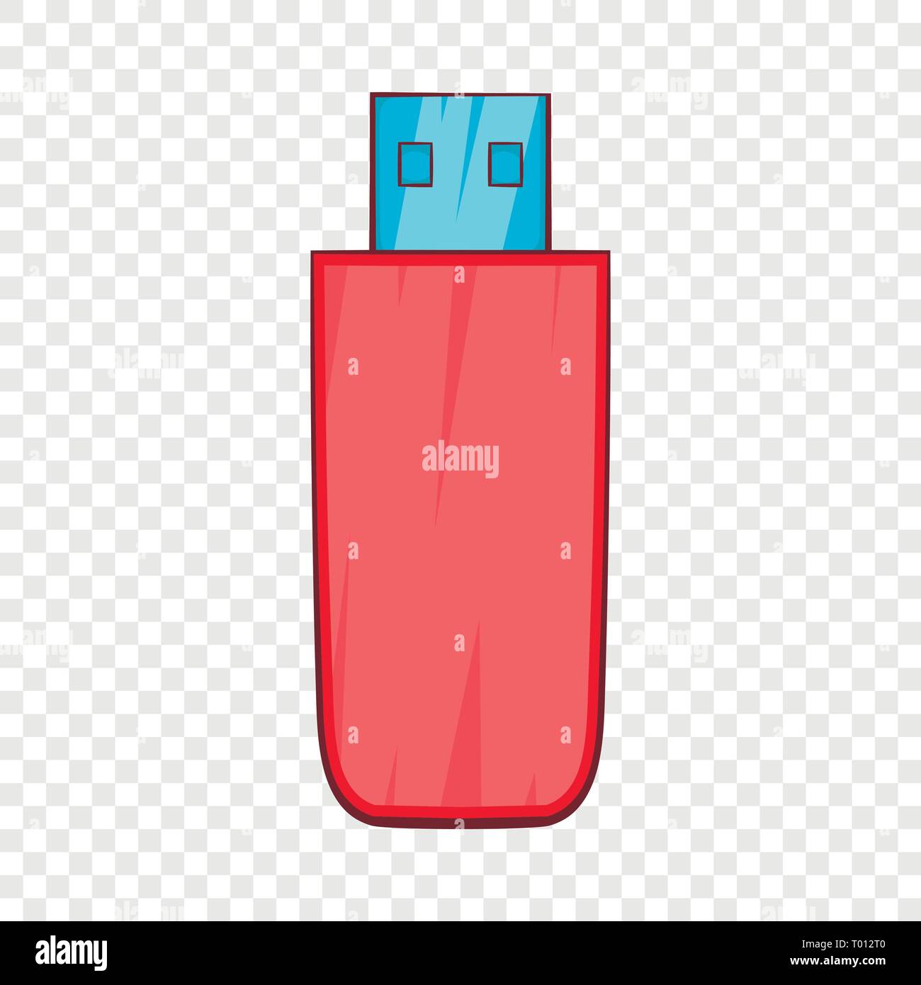 Red USB flash drive icon, cartoon style Stock Vector Image & Art - Alamy