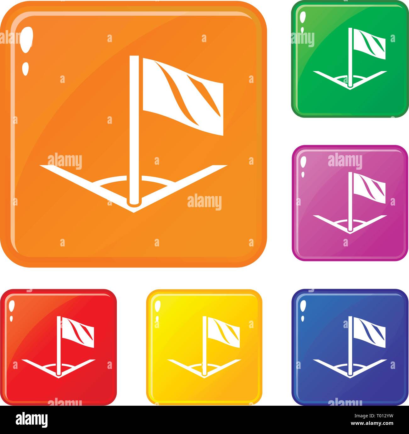 Angular football icons set vector color Stock Vector Image & Art - Alamy