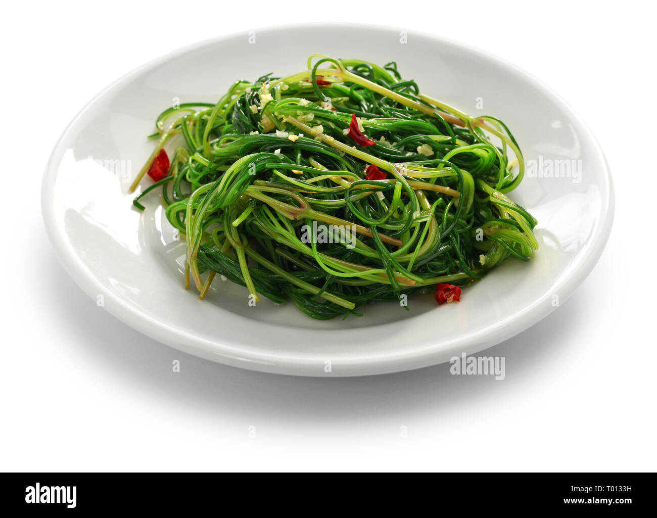 sauteed agretti, italian food Stock Photo - Alamy